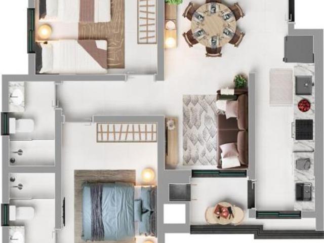 APARTAMENTO DOIS QUARTOS MANTIQUEIRA EM CURITIBA