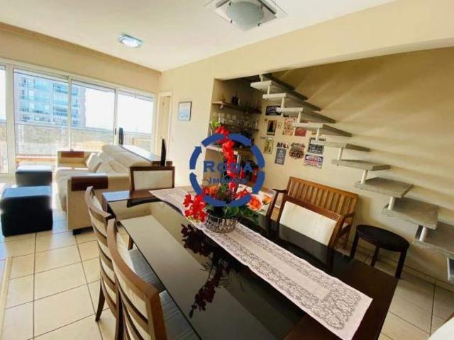 Apartamento duplex com 160 m², varanda gourmet e 2 vagas no Boqueirão