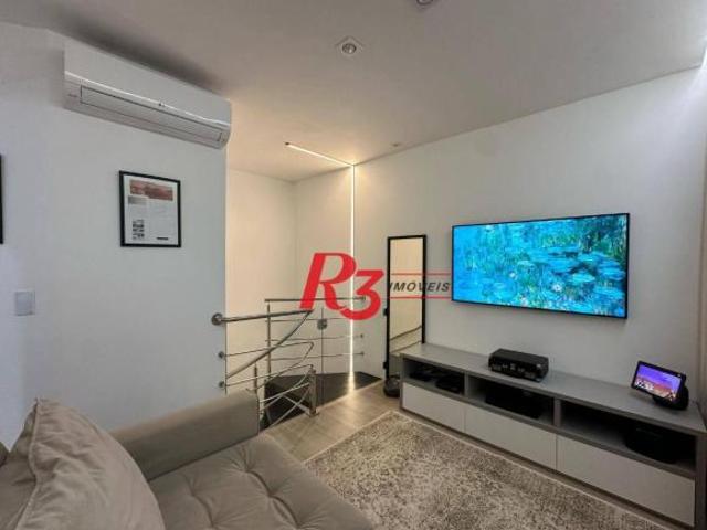 Apartamento Duplex com 2 dormitórios à venda, 74 m² por R$ 980.000,00 Boqueirão Santos/SP