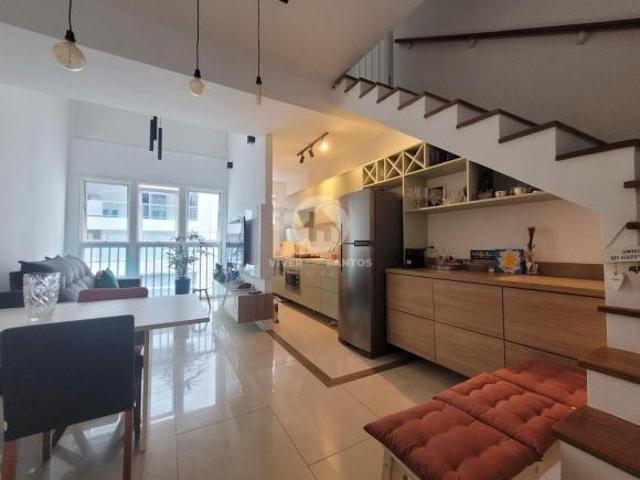 Apartamento Duplex com 2 dormitórios à venda, 83 m² por R$ 790.000,00 Gonzaga Santos/SP