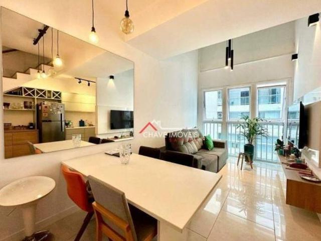 Apartamento Duplex com 2 dormitórios à venda, 83 m² por R$ 800.000,00 Gonzaga Santos/SP
