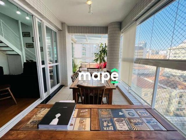 Apartamento Duplex com 2 dormitórios à venda, 121 m² por R$ 1.590.000,00 Gonzaga Santos/SP