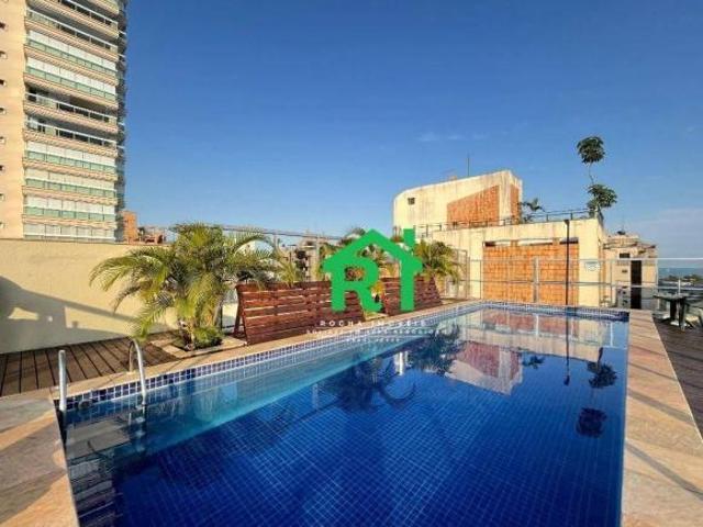 Apartamento Duplex com 3 dormitórios 1 suíte, 1 vaga, lazer, Enseada, Guarujá/SP