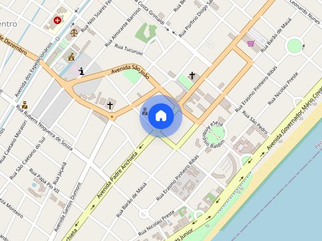 Apartamento Duplex com 3 dormitórios a 300 metros do mar Centro Peruíbe/SP
