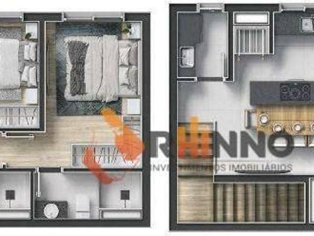 Apartamento Duplex com 3 quartos, 105m² à venda, 105 m² à venda no bairro Juvevê Curitiba/PR