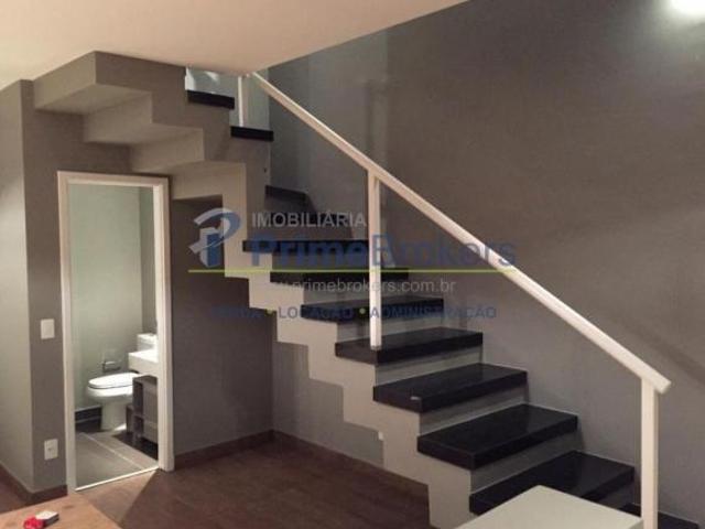 Apartamento Duplex com 89m² Privativos 1 Dormitório 1 Vaga Venda e Locação Brooklin SP