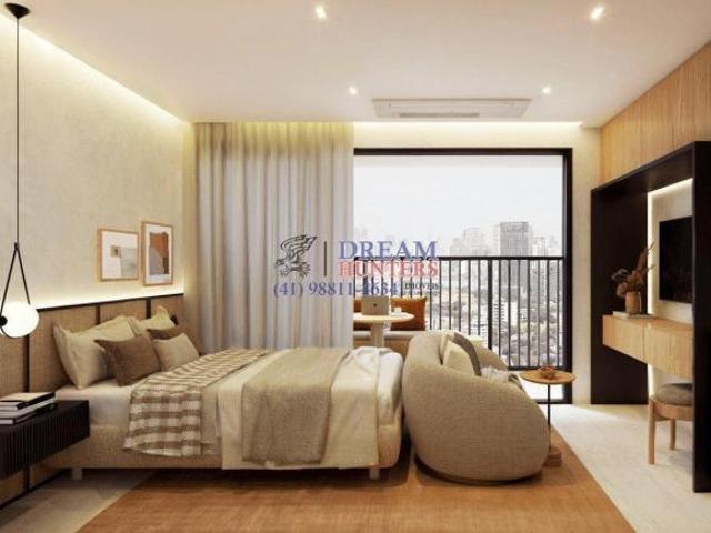 Apartamento Duplex de 64m² com terraço, no bairro Bigorrilho, com 1 quarto e 1 vaga
