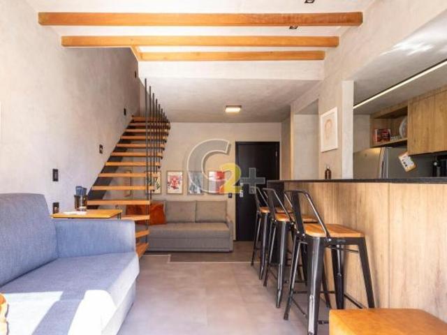 Apartamento duplex Mobiliado à venda no Paraiso com 1 quarto, 1 vaga de garagem