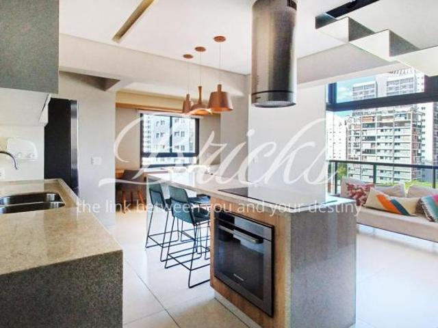 APARTAMENTO DUPLEX MOBILIADO COM LAZER COMPLETO VILA OLIMPIA 80 METROS