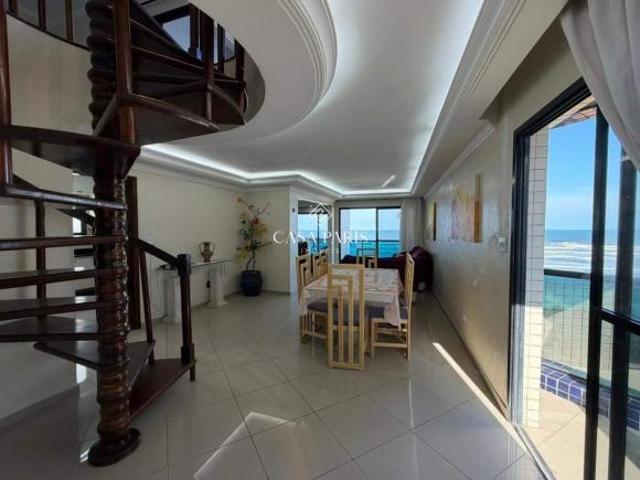 Apartamento Duplex Mobiliado Frente | Praia Grande Tupi – 3 Dorms, 1 Suíte, Vista Mar