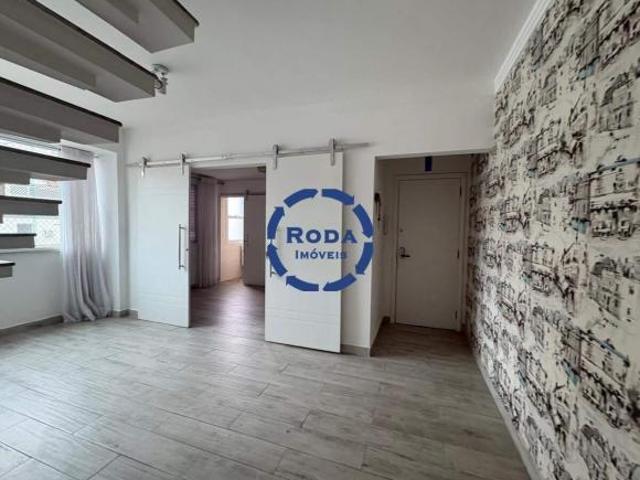 Apartamento Duplex, Varanda Gourmet, 02 Vagas Garagem, Quadra da Praia, Santos SP