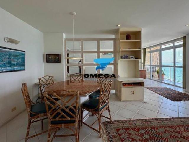 Apartamento duplo à venda frente mar na Praia das Pitangueiras no Guarujá | Omega Imóveis