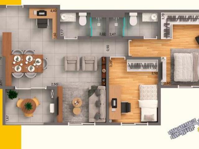 Apartamento Ed Yellow Residence | Só aqui na Rosa e Rangel Consultoria e Assessoria Imobiliária