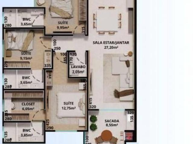 Apartamento Edifício Merion Centro Cascavel/PR