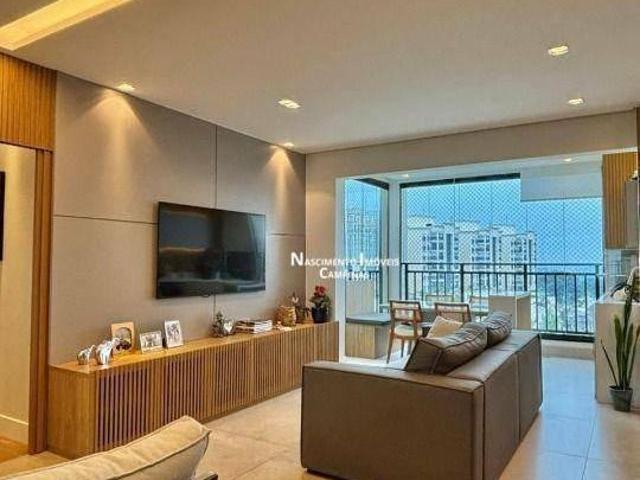 Apartamento elegante com 2 suítes e lazer completo em condomínio! Swiss Park Campinas/SP
