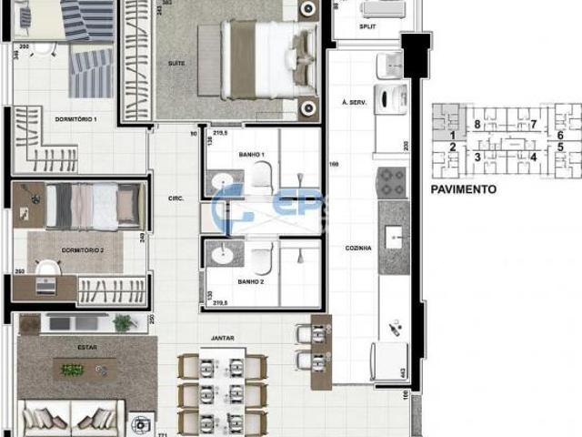Apartamento em Veraliz, Londrina/PR de 70m² 3 quartos à venda por R$ 541.900,00