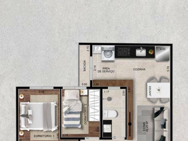 Apartamento em Vila Nivi, São Paulo/SP de 48m² 2 quartos à venda por R$ 369.000,00