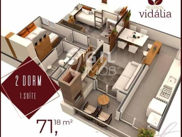 Apartamento em Vila Aprazível, Jacareí/SP de 71m² 2 quartos à venda por R$ 413.857,00