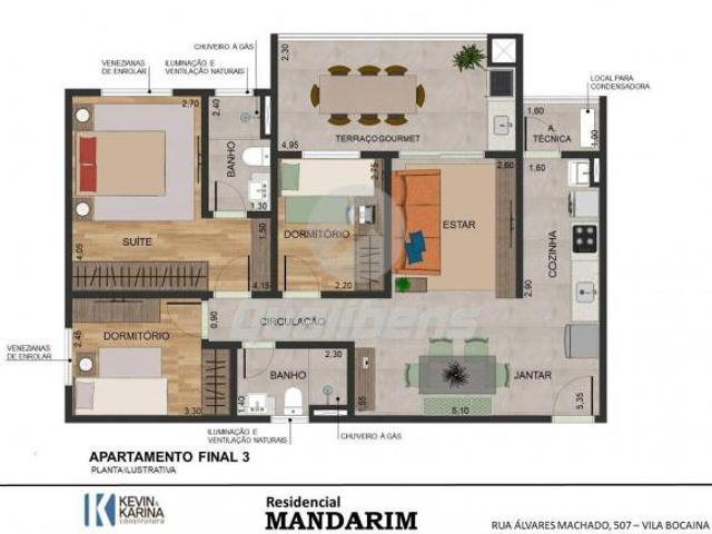 Apartamento em Vila Bocaina, Mauá/SP de 83m² 3 quartos à venda por R$ 584.381,00