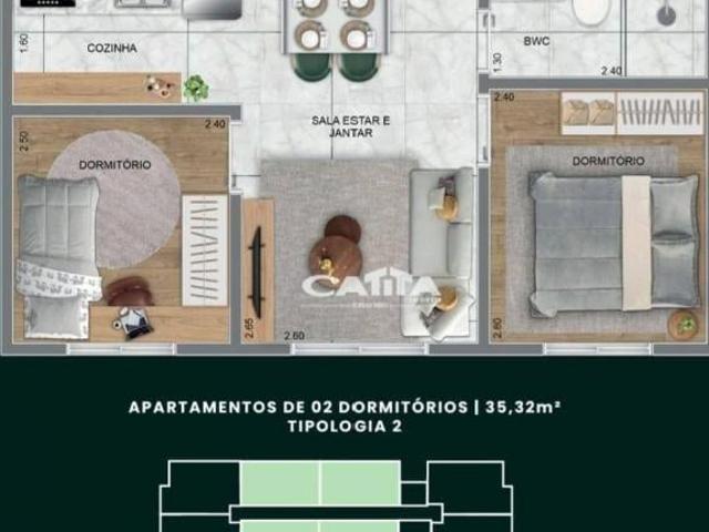Apartamento em Vila Carrão, São Paulo/SP de 35m² 2 quartos à venda por R$ 335.000,00