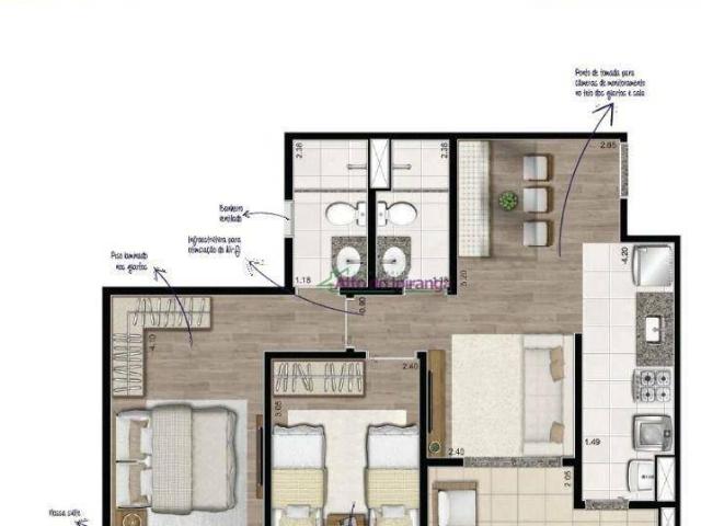 Apartamento em Vila das Mercês, São Paulo/SP de 59m² 2 quartos à venda por R$ 700.475,00