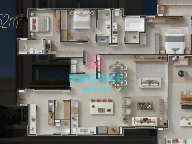 Apartamento em Vila Ema, São José dos Campos/SP de 235m² 3 quartos à venda por R$ 3.419.256,00