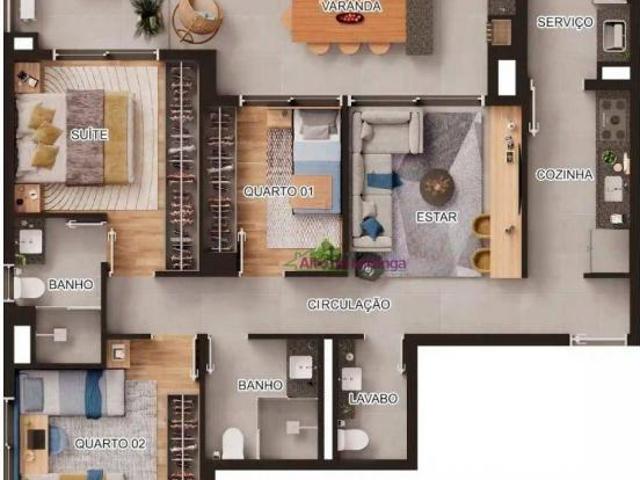 Apartamento em Vila Firmiano Pinto, São Paulo/SP de 93m² 3 quartos à venda por R$ 1.134.647,00