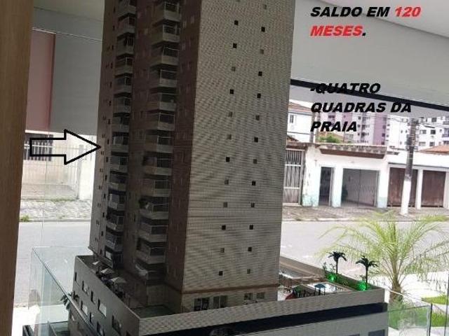 Apartamento em Vila Guilhermina, Praia Grande/SP de 77m² 2 quartos à venda por R$ 532.000,00