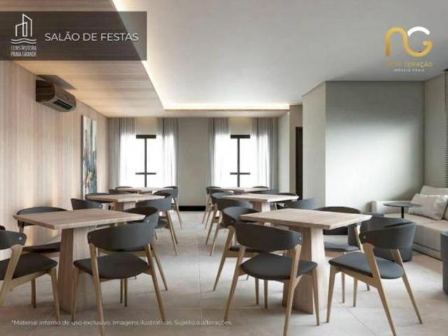 Apartamento em Vila Guilhermina, Praia Grande/SP de 72m² 2 quartos à venda por R$ 500.000,00