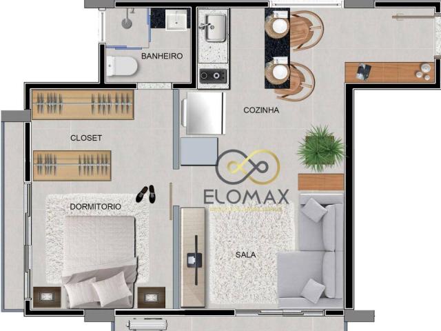 Apartamento em Vila Paulicéia, São Paulo/SP de 41m² 1 quartos à venda por R$ 454.900,00