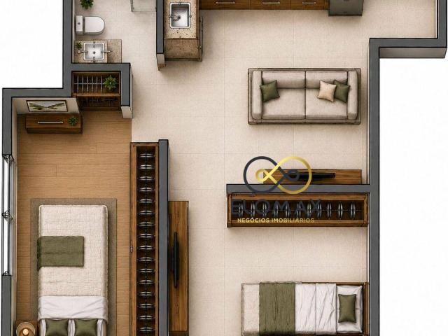 Apartamento em Vila Paulicéia, São Paulo/SP de 41m² 2 quartos à venda por R$ 449.000,00