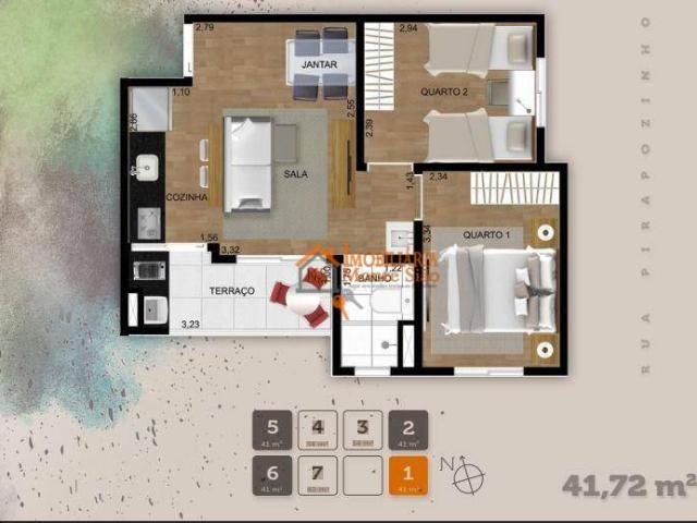 Apartamento em Vila Rosália, Guarulhos/SP de 41m² 2 quartos à venda por R$ 323.464,46