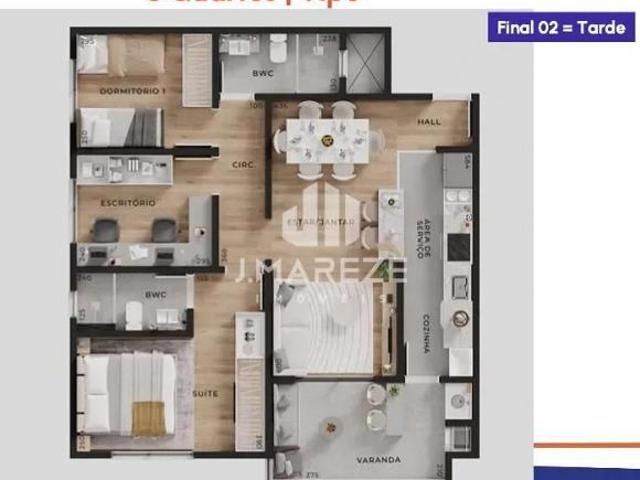 Apartamento em Vila São Carlos, Apucarana/PR de 81m² 3 quartos à venda por R$ 600.000,00