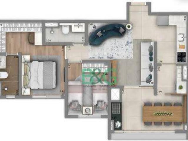 Apartamento em Vila Santa Eulalia, São Paulo/SP de 67m² 2 quartos à venda por R$ 976.600,00