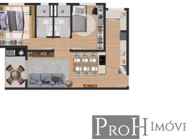 Apartamento em Vila Valparaíso, Santo André/SP de 58m² 2 quartos à venda por R$ 589.000,00