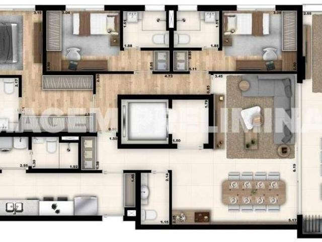 Apartamento em Água Branca, São Paulo/SP de 151m² 3 quartos à venda por R$ 1.900.000,00