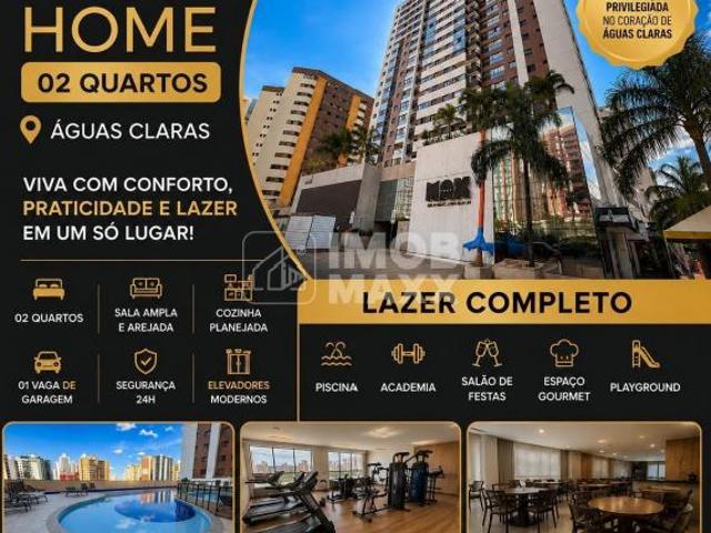 Apartamento em Águas Claras Norte, 2 Quartos, 49m² | Brasília