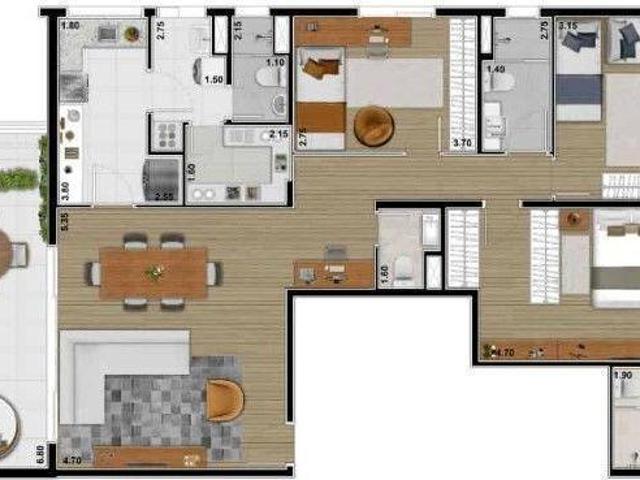 Apartamento em Alto da Lapa, São Paulo/SP de 132m² 3 quartos à venda por R$ 2.652.683,00
