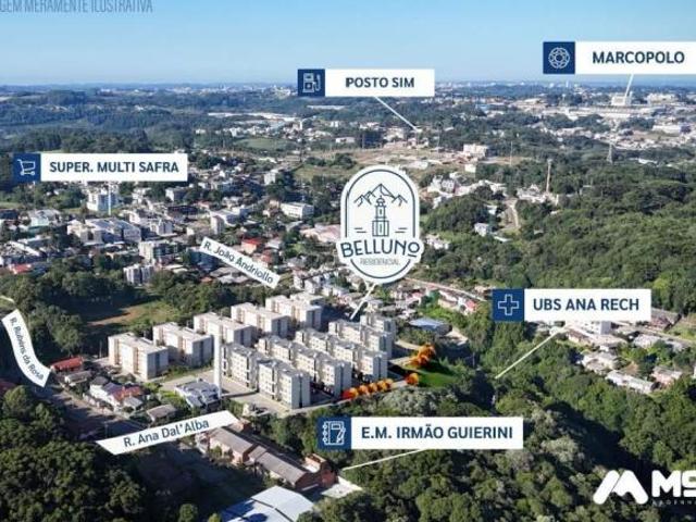 Apartamento em Ana Rech, Caxias do Sul/RS de 44m² 2 quartos à venda por R$ 240.000,00