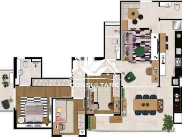 Apartamento em Aparecida, Santos/SP de 121m² 3 quartos à venda por R$ 1.325.700,00