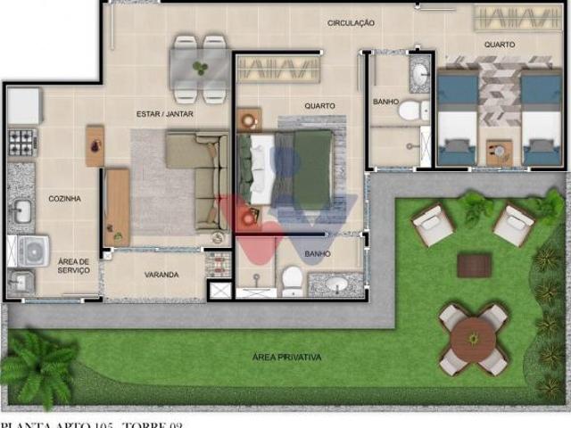 Apartamento em Bacacheri, Curitiba/PR de 50m² 2 quartos à venda por R$ 490.000,00