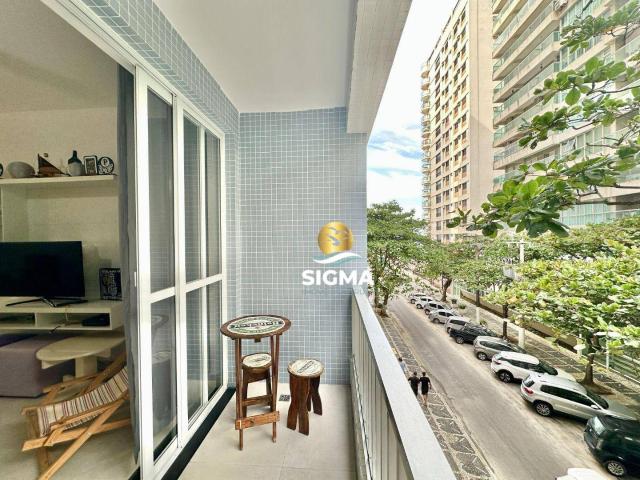 Apartamento em Barra Funda, Guarujá/SP de 90m² 2 quartos à venda por R$ 550.000,00 ou para locação R$ 4.500,00/mes