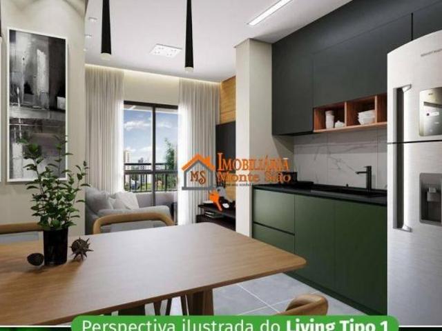 Apartamento em Bonsucesso, Guarulhos/SP de 38m² 2 quartos à venda por R$ 273.321,00