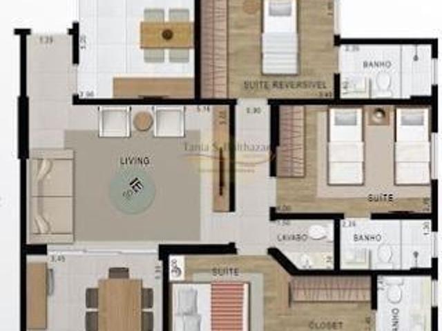 Apartamento em Boqueirão, Santos/SP de 128m² 2 quartos à venda por R$ 1.550.000,00