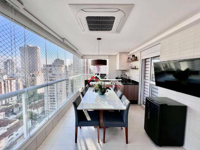 Apartamento em Boqueirão, Santos/SP de 129m² 3 quartos à venda por R$ 2.049.900,00