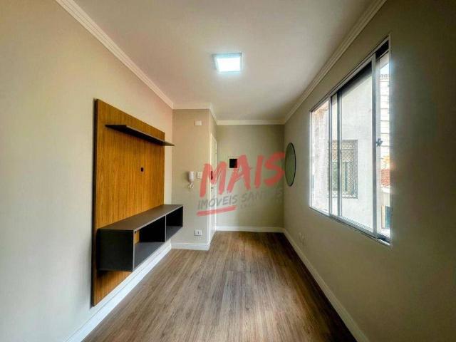 Apartamento em Boqueirão, Santos/SP de 58m² 1 quartos à venda por R$ 444.000,00