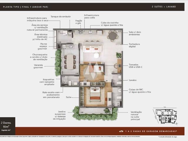 Apartamento em Boqueirão, Santos/SP de 93m² 2 quartos à venda por R$ 1.560.600,00