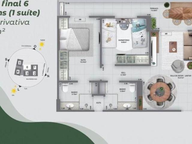 Apartamento em Boqueirão, Praia Grande/SP de 74m² 2 quartos à venda por R$ 517.000,00