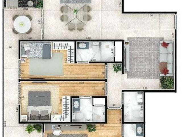 Apartamento em Campo da Aviação, Praia Grande/SP de 171m² 3 quartos à venda por R$ 2.055.000,00
