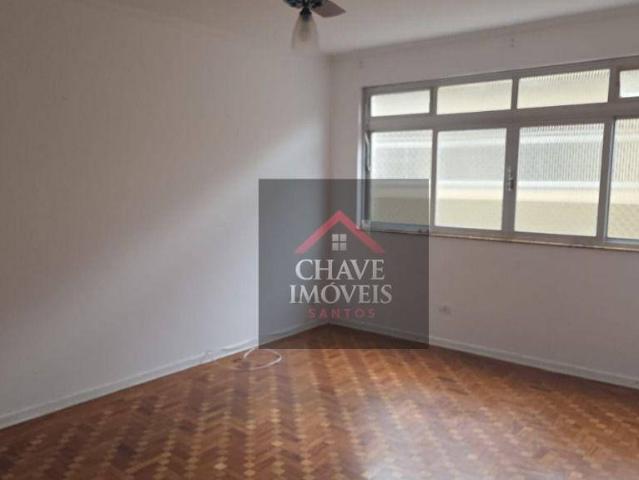 Apartamento em Campo Grande, Santos/SP de 155m² 3 quartos para locação R$ 3.750,00/mes